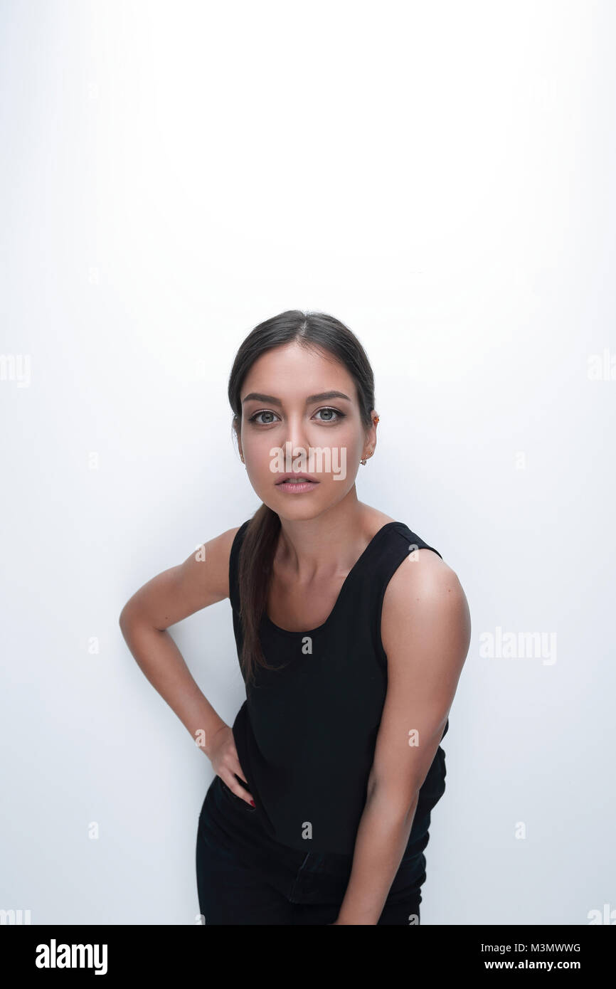 Portrait of confident young woman Stock Photo - Alamy