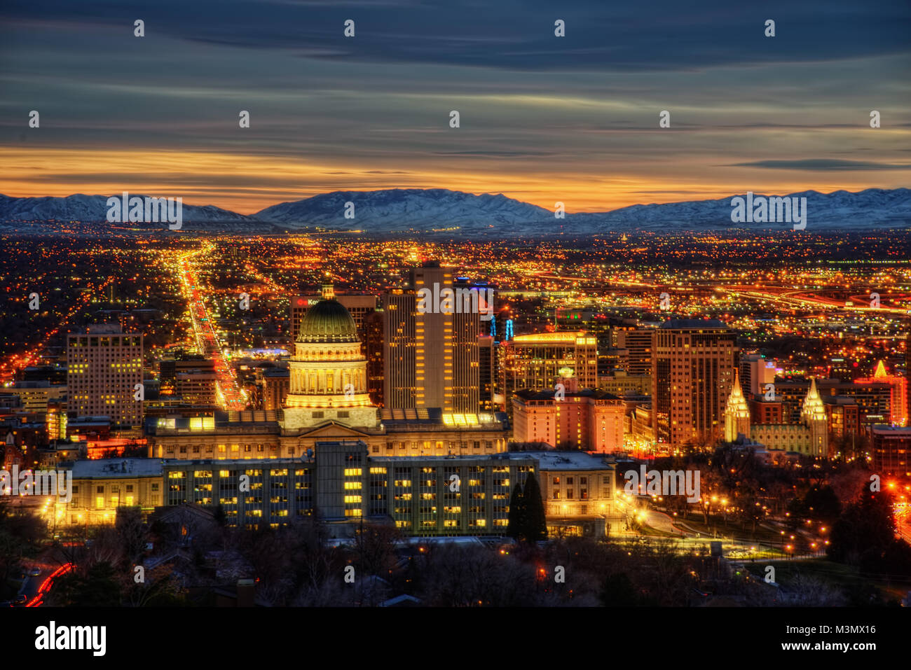 Salt Lake City Sunset taken in 2015 Stock Photo - Alamy