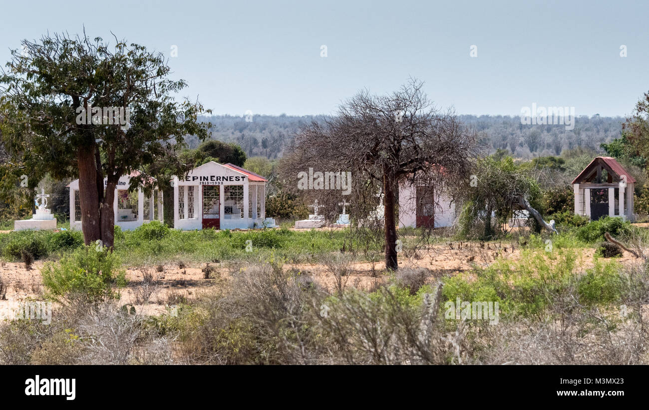 Rural Burial Site with Family Mausoleums, Madagascar Stock Photo - Alamy