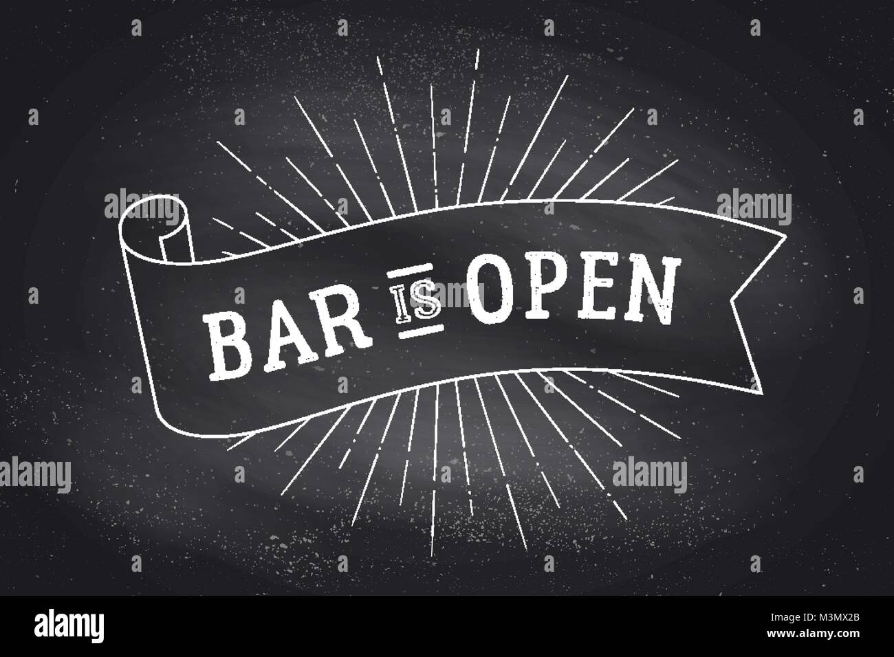 Bar Open. Chalk board Stock Vector Image & Art - Alamy