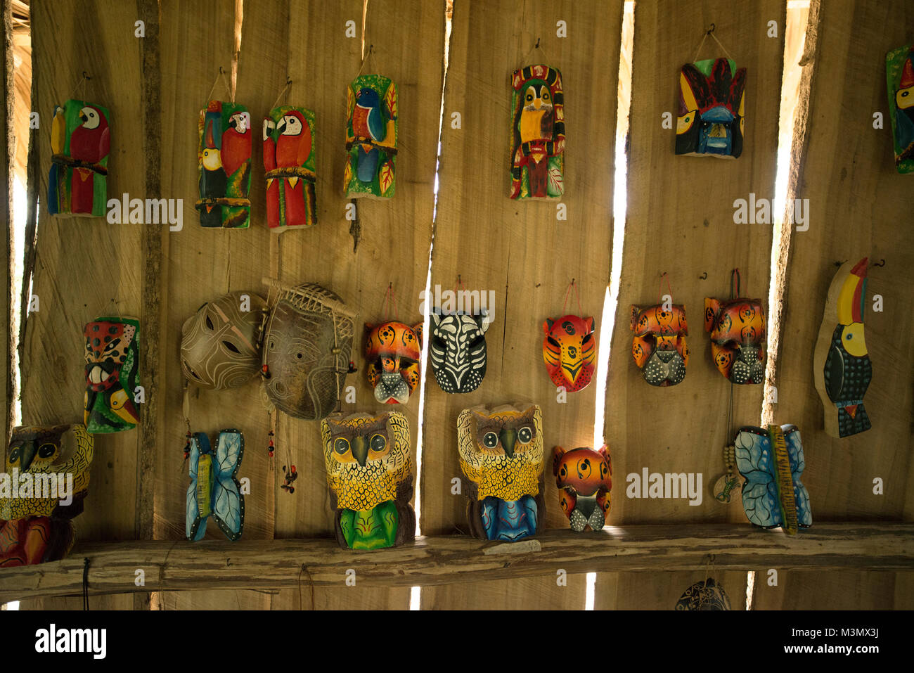 Traditional Maleku art on sale in Tonjibe, Maleku indian reservation ...