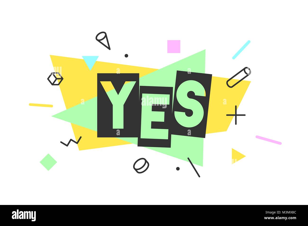 Yes. Banner, speech bubble Stock Vector Image & Art - Alamy