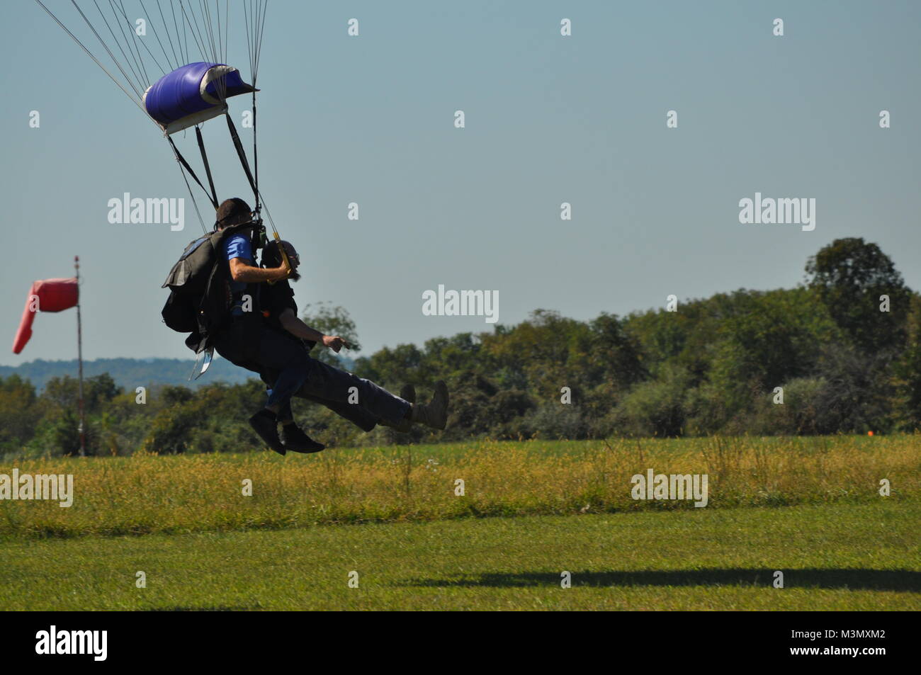 Two Men Skydiving Stock Photo - Alamy