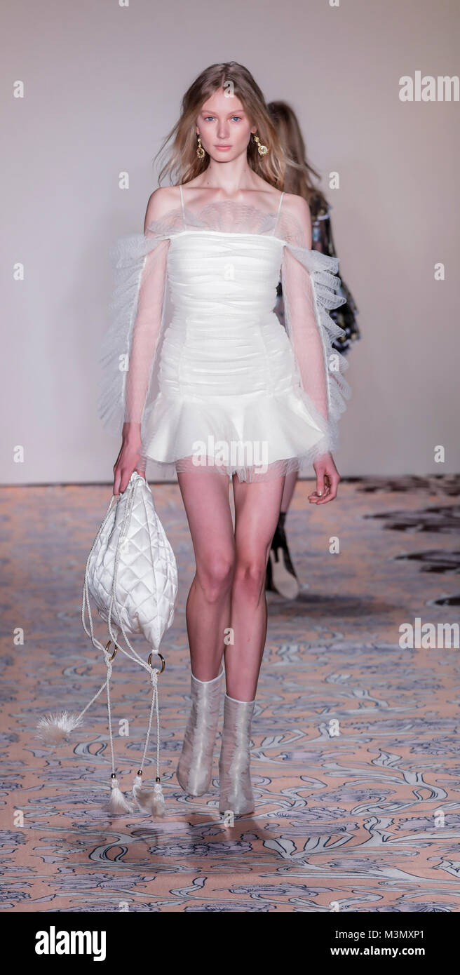 New York, NY, USA - February 10, 2018: A model walks runway for alice ...
