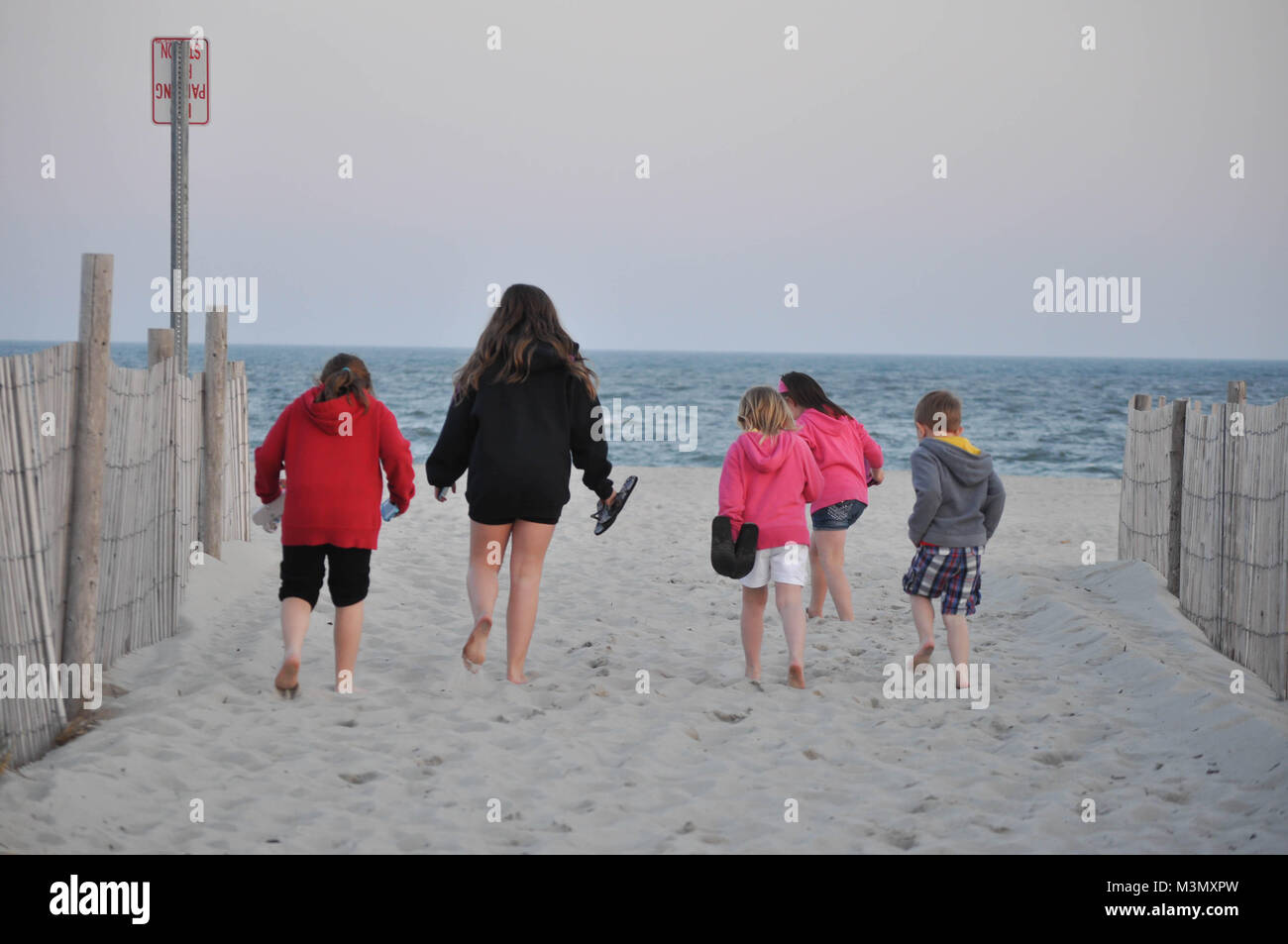 Children Walking on the Beach Stock Photo - Alamy