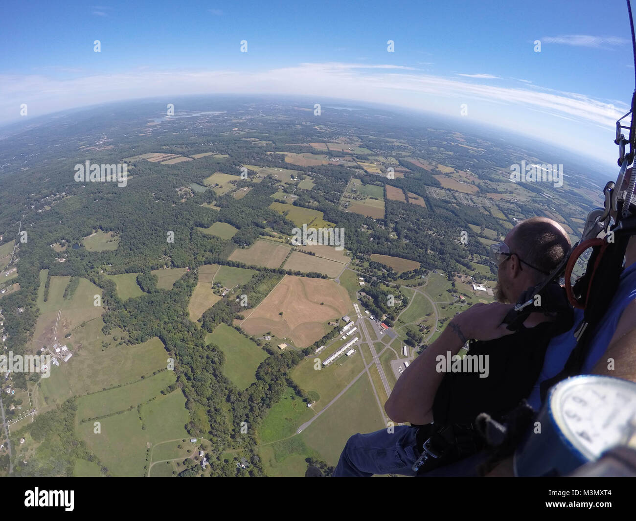View from a Man Skydiving Stock Photo - Alamy