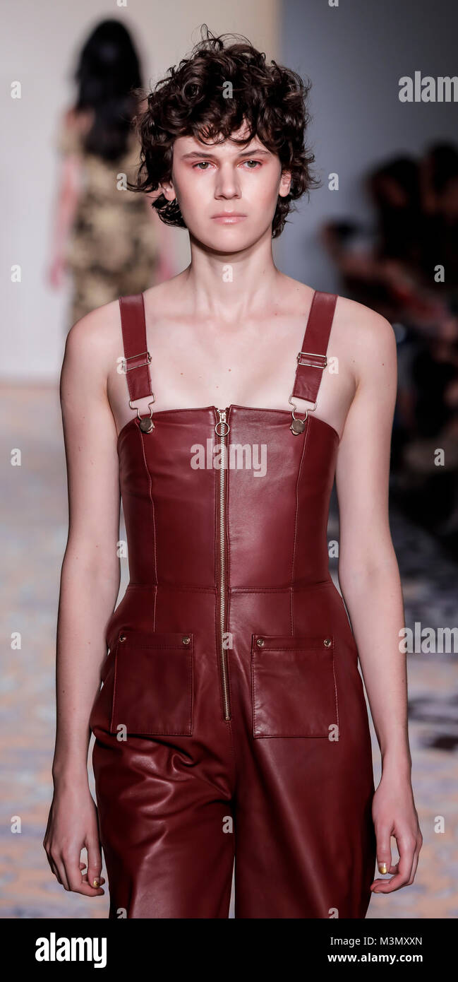 New York, NY, USA - February 10, 2018: A model walks runway for alice ...