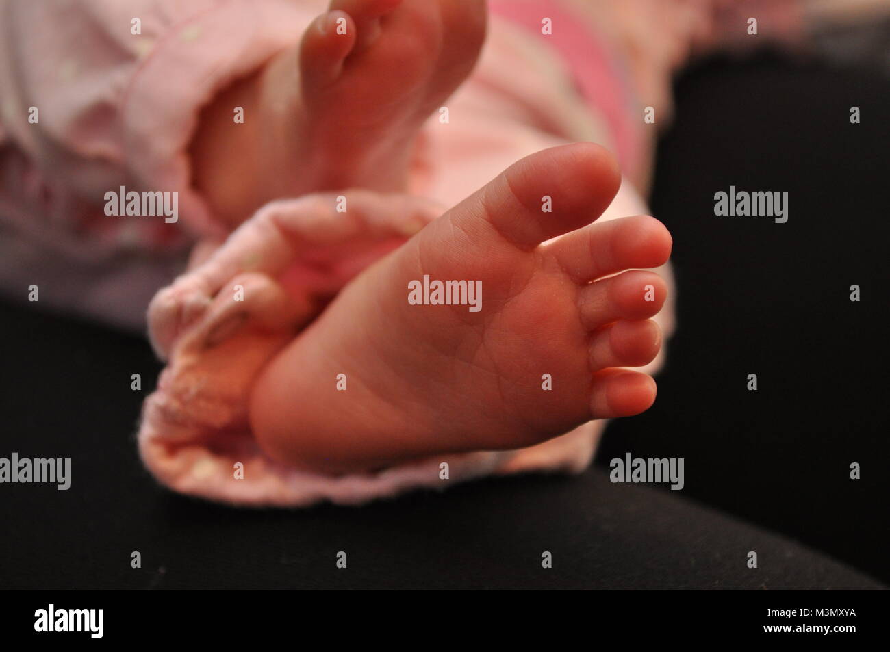 Newborn Baby Feet and Toes Stock Photo - Alamy