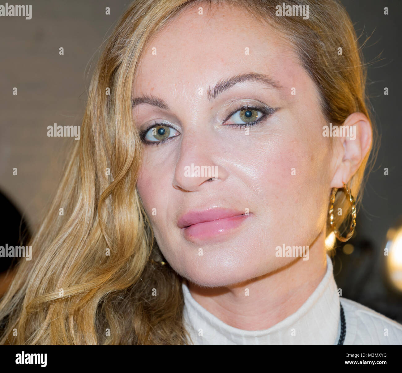 New York, NY, USA - February 10, 2018: Alice McCal on backstage for ...
