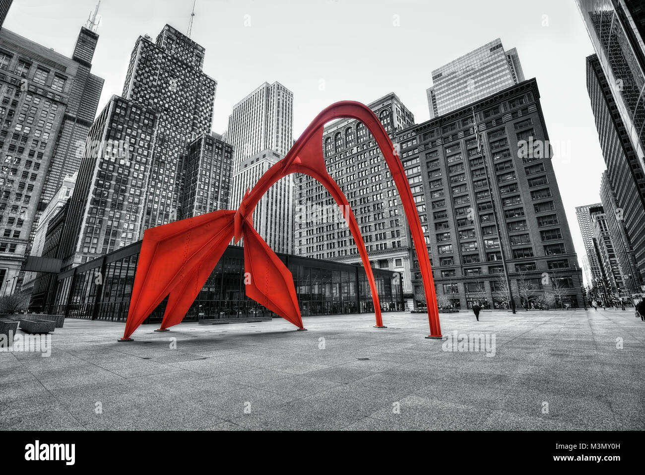 The Flamingo Sculpture Chicago taken in 2015 Stock Photo - Alamy