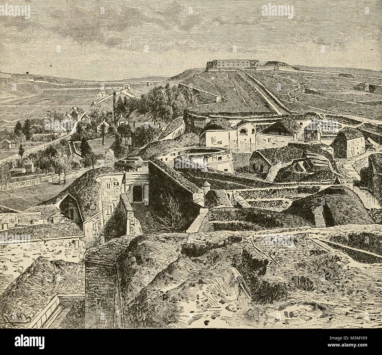 View of the fortifications of Belfort Stock Photo - Alamy