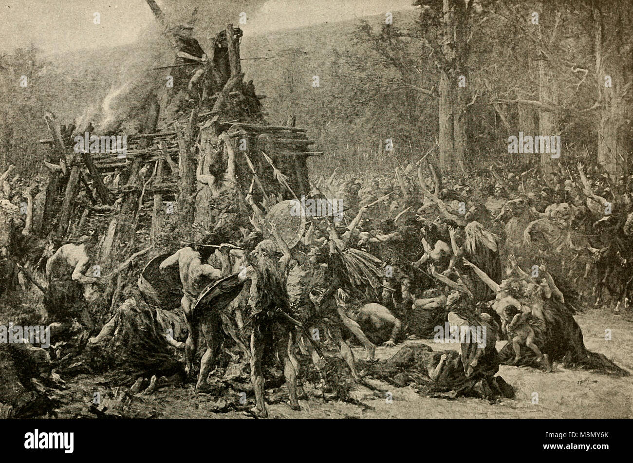 Funeral of a Chieftain in the Age of Iron Stock Photo - Alamy