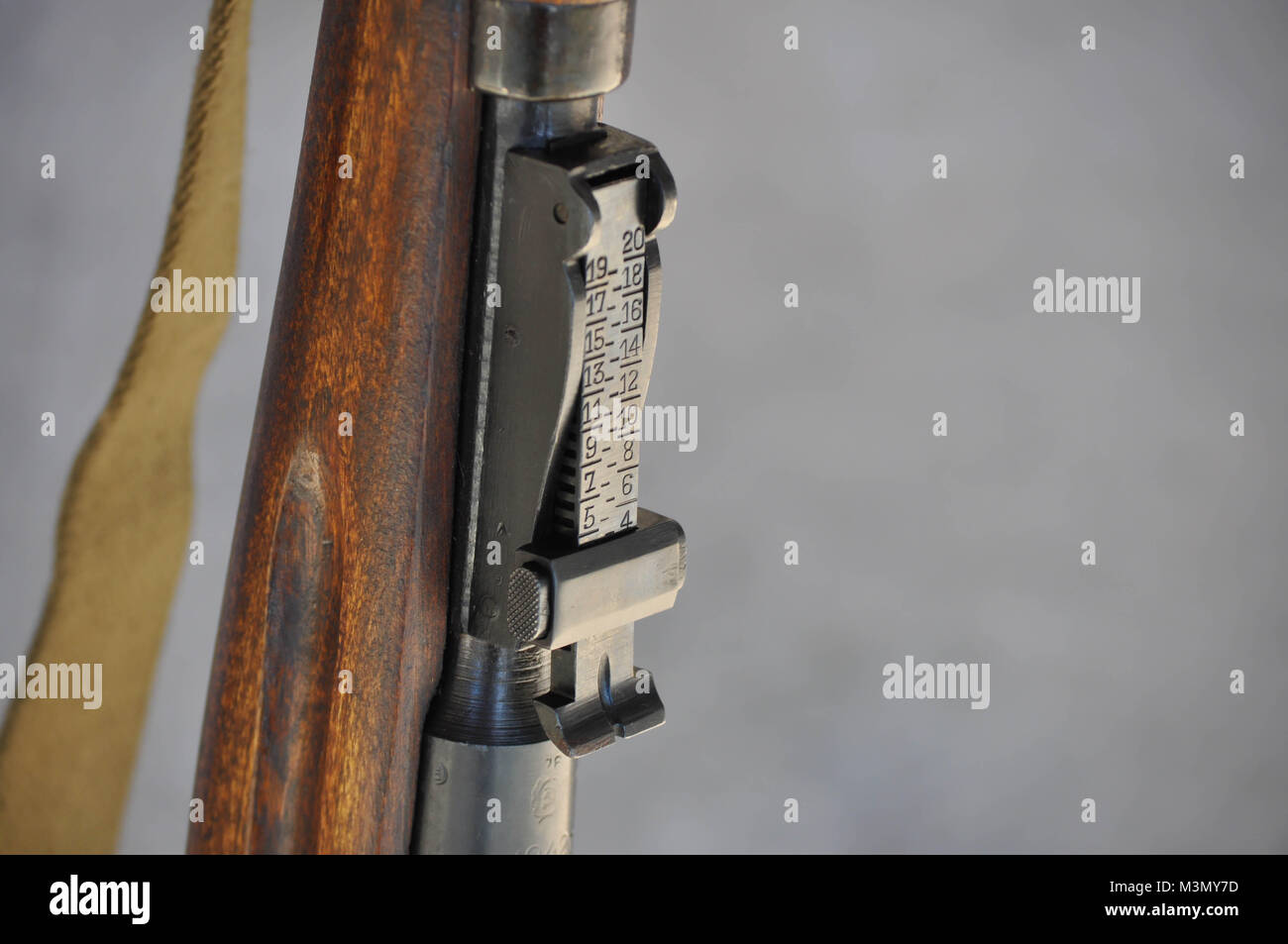 Iron Sight Distance Scale on a Mosin Nagant Rifle Gun Stock Photo - Alamy