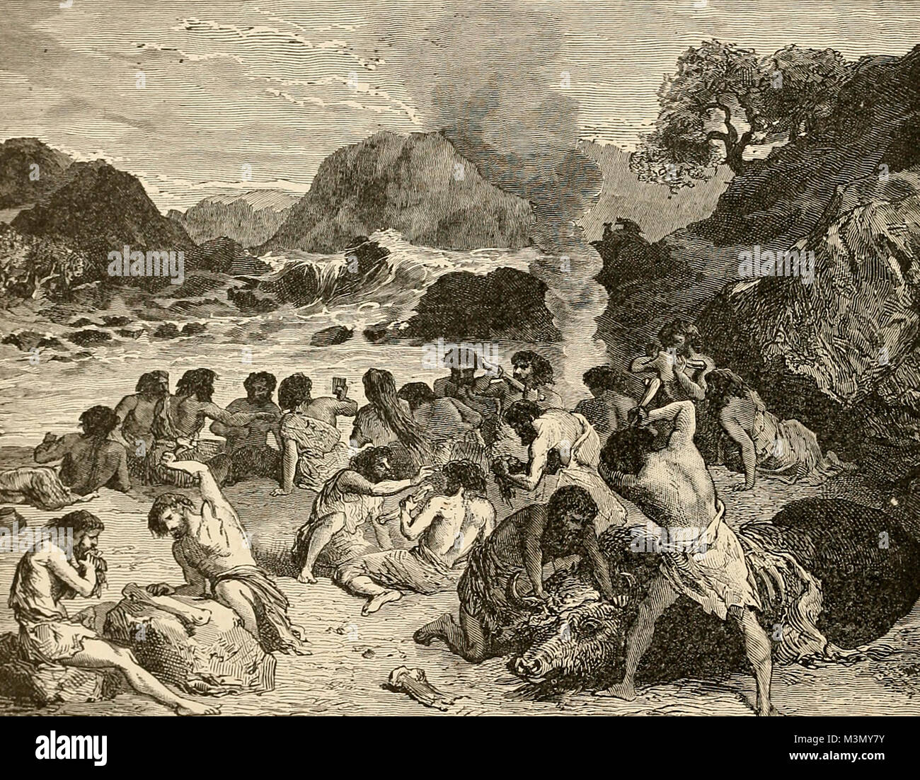 Feast during the Epoch of the Reindeers Stock Photo - Alamy