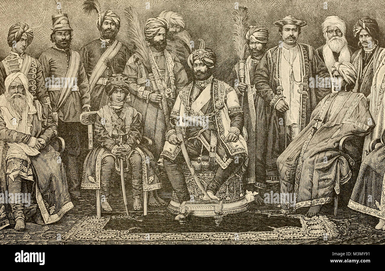 The Maharajah and his Court Stock Photo - Alamy