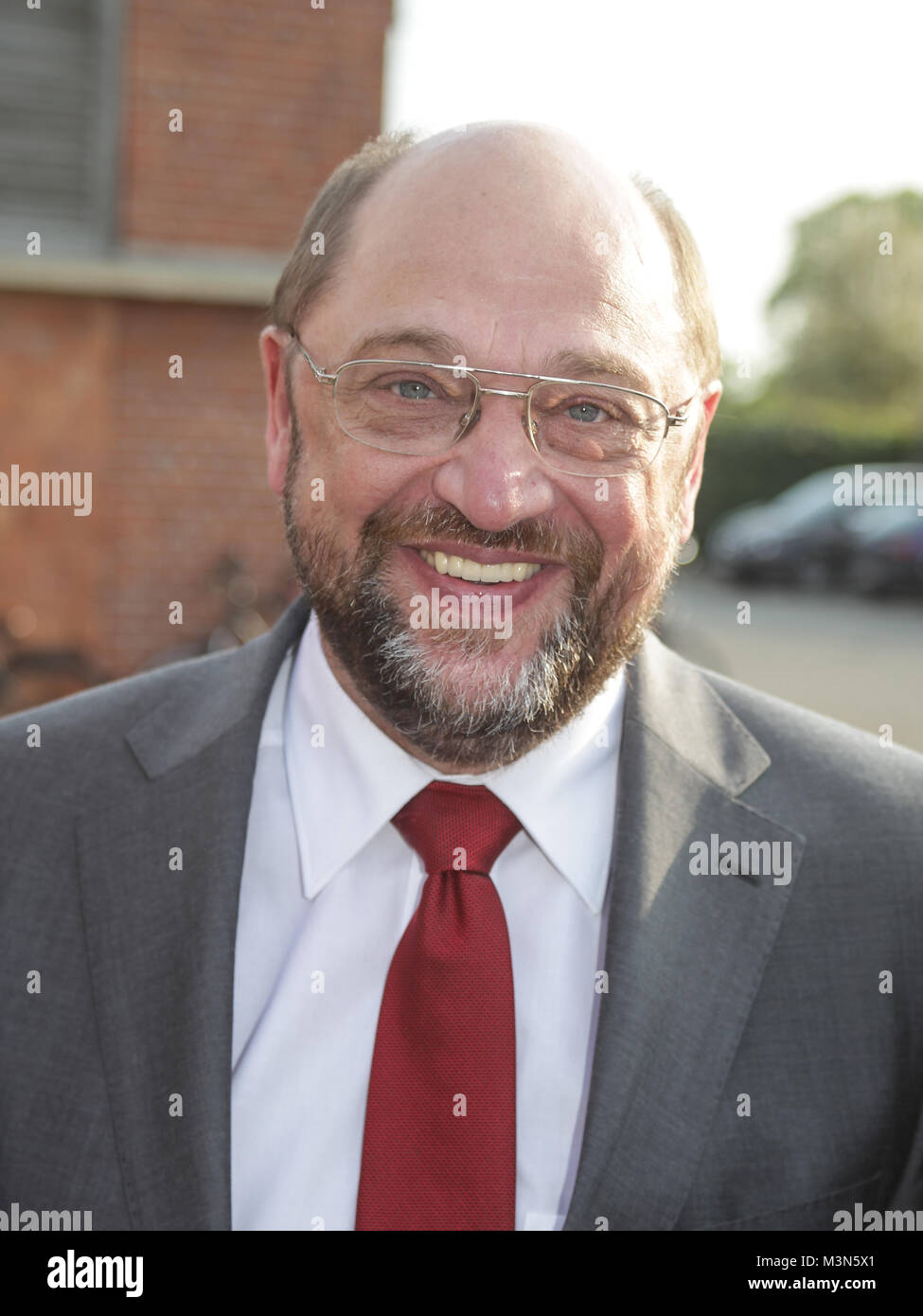 Martin Schulz zu Wahlkampfauftritt in Magdeburg Stock Photo - Alamy