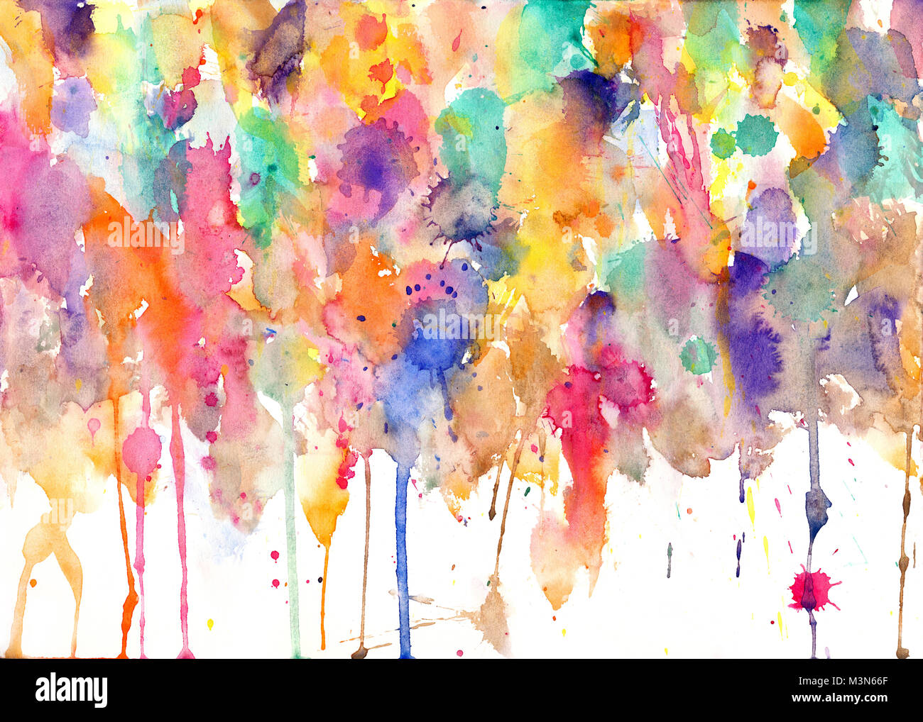 Paint splatters on paper - blobs Stock Photo - Alamy