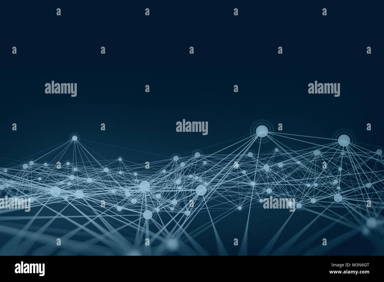 Technology background blue network 3d illustration Stock Photo - Alamy