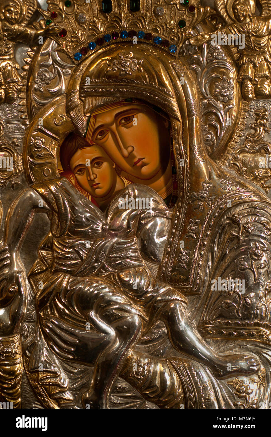 Greek orthodox icon detail hi-res stock photography and images - Alamy