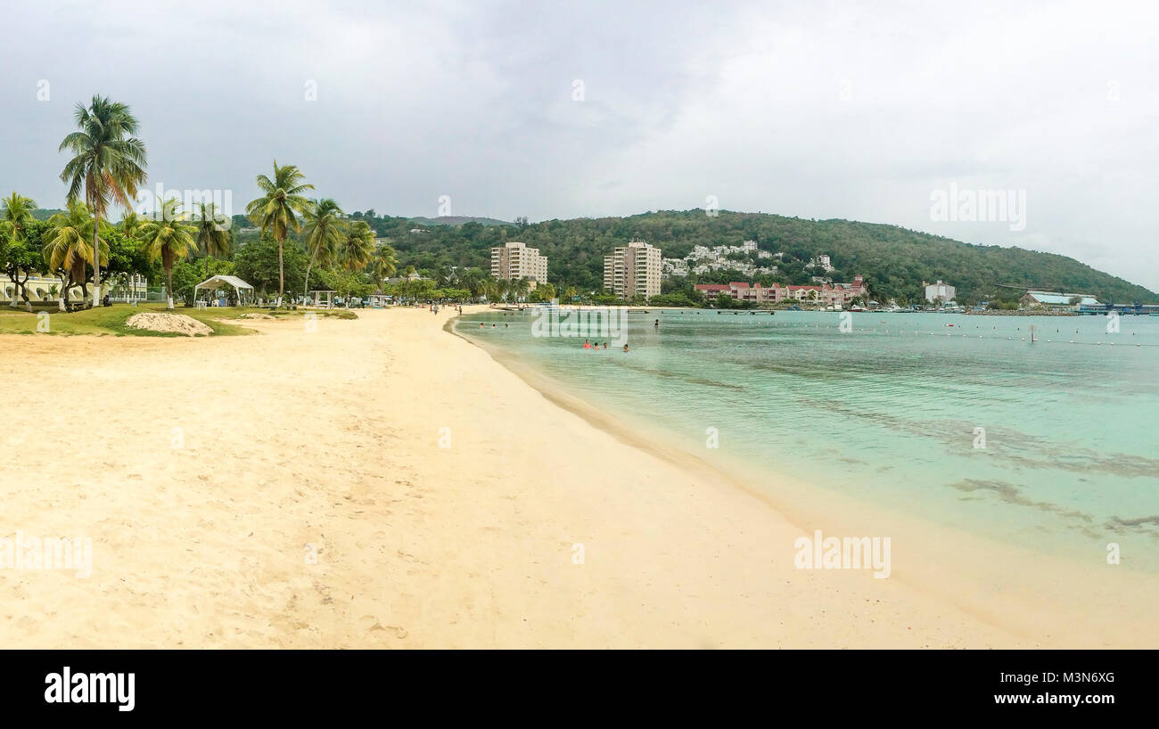 Panorama of beach in Ocho Rios, Jamaica Stock Photo - Alamy