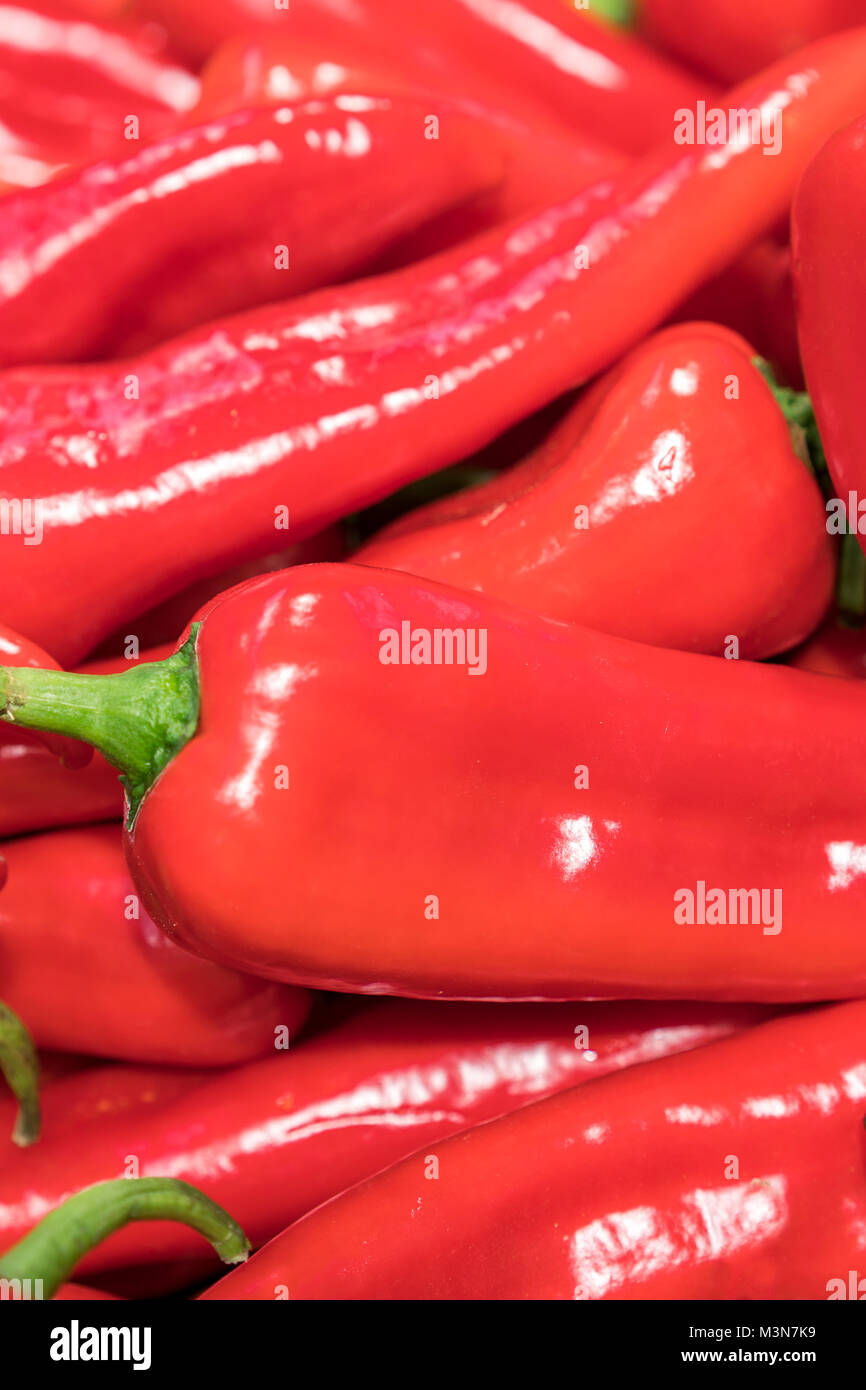 Red chili pepper. Fresh vegetables, healthy food. Close-up Stock Photo ...
