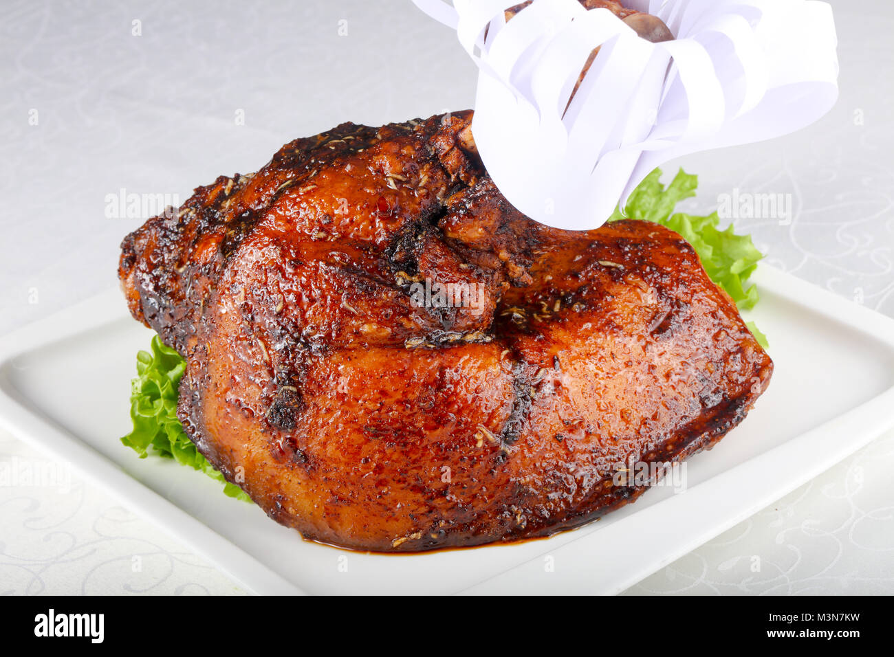 Baked Pork leg Stock Photo - Alamy