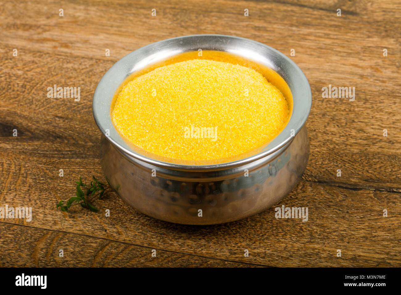 Raw polenta ready for cooking Stock Photo - Alamy