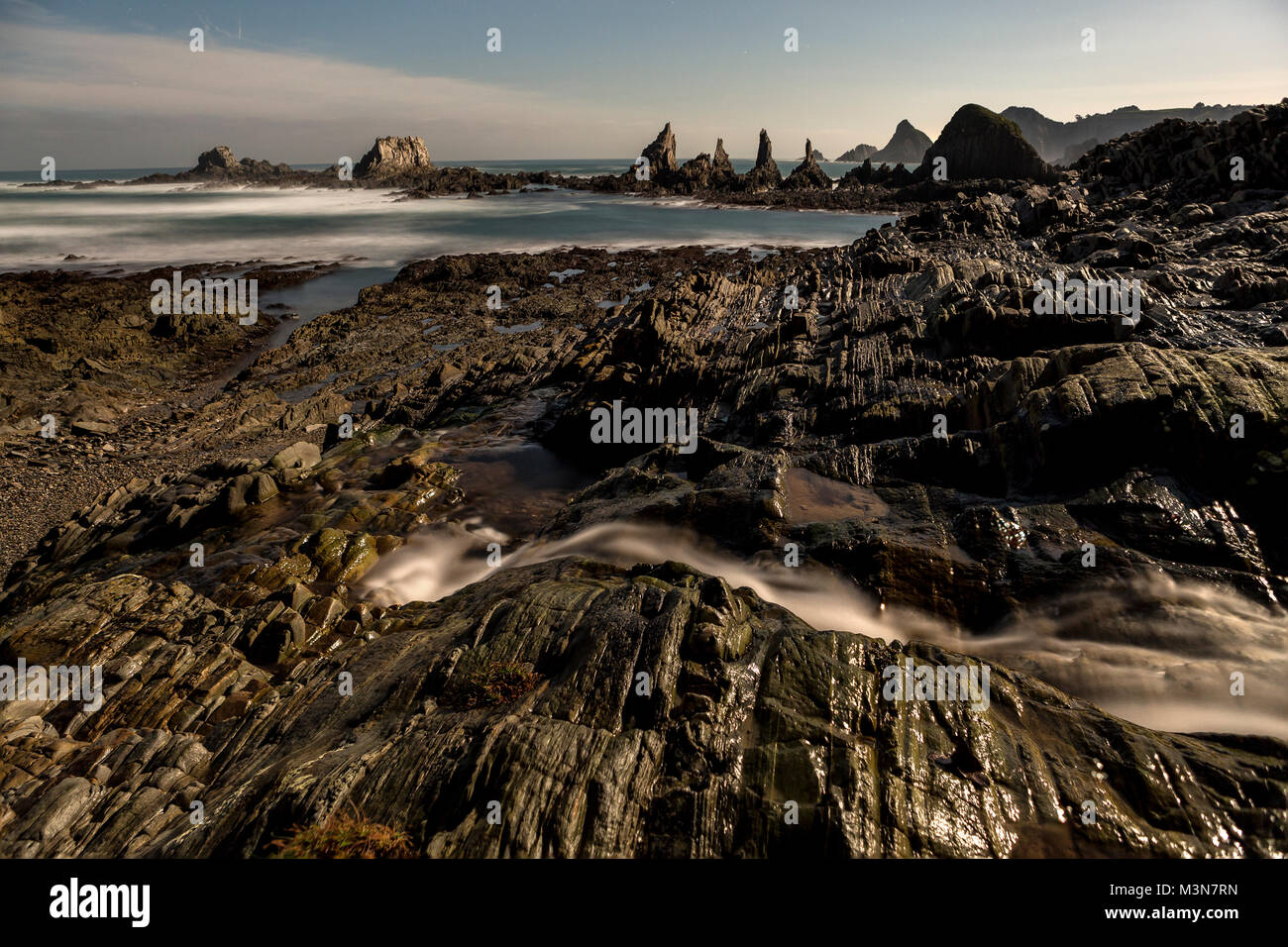 Moonlight beach hi-res stock photography and images - Alamy