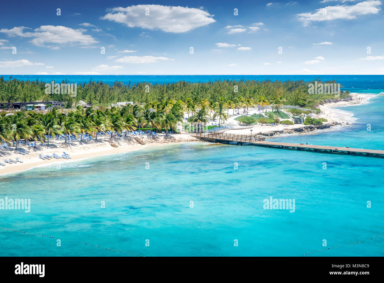 Aerial view of Grand Turk island Stock Photo - Alamy