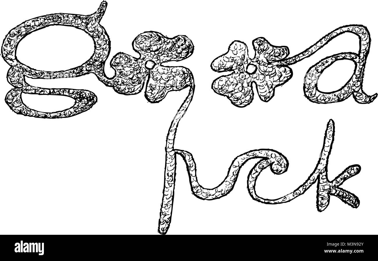 Symbols for Fortune and Luck, Illustration Hand Drawn Sketch of Fresh ...
