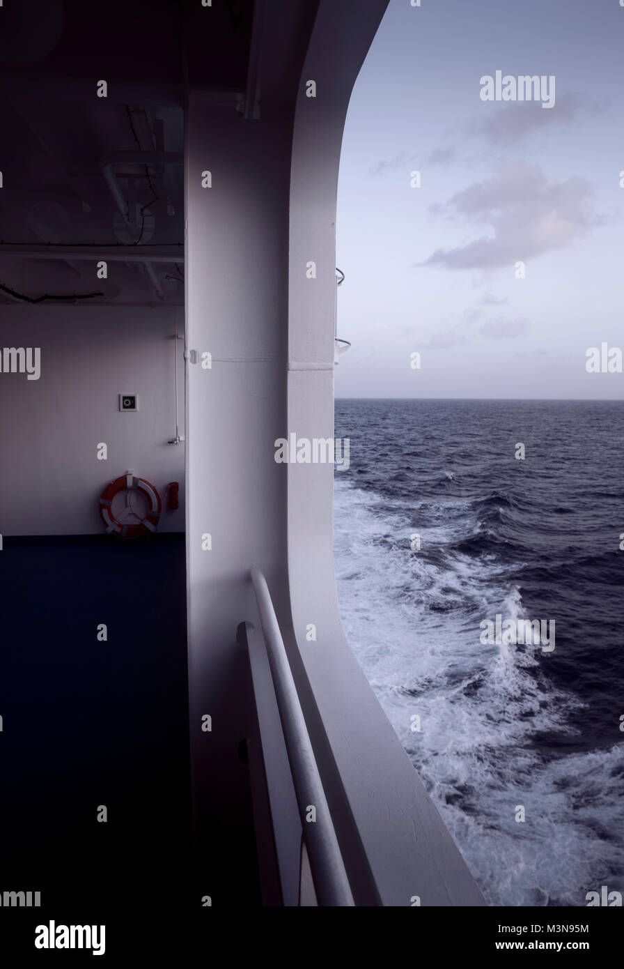 View on the sea from a cruise ship Stock Photo - Alamy