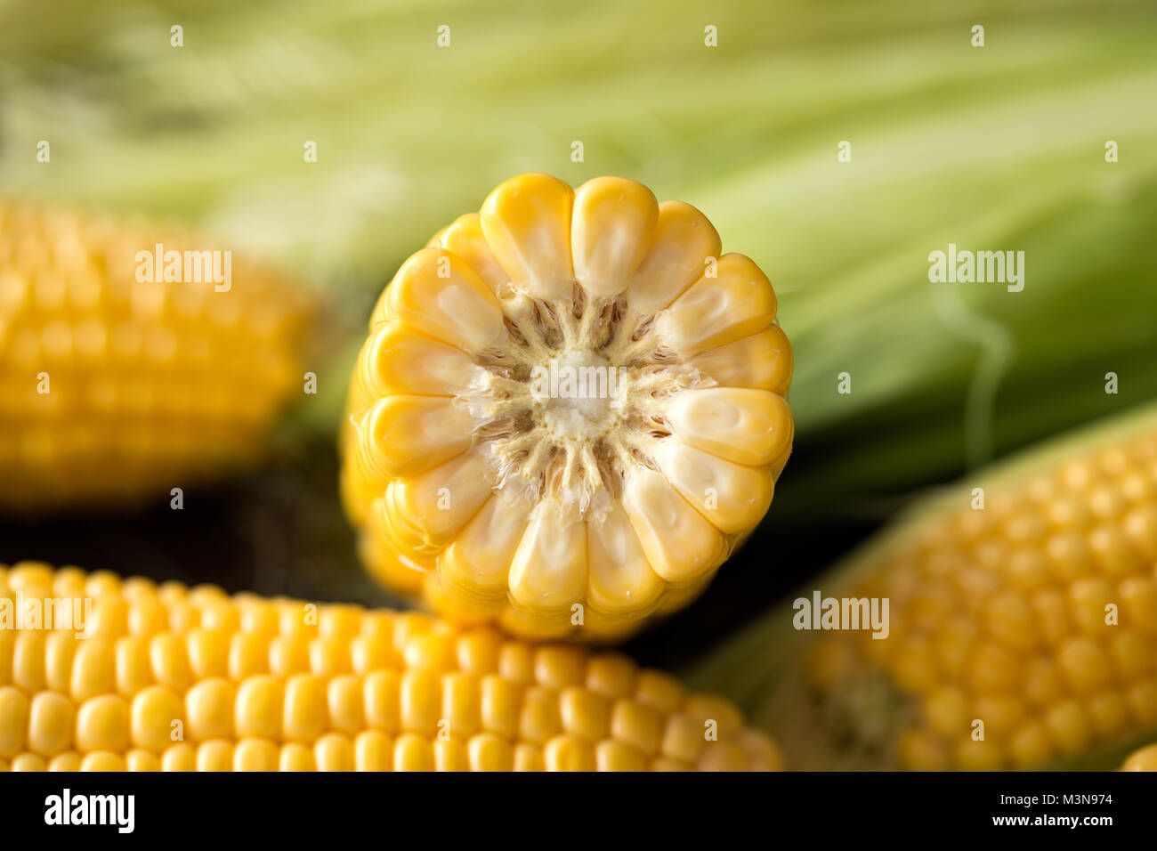 Fresh corn natural healthy food -close up Stock Photo - Alamy
