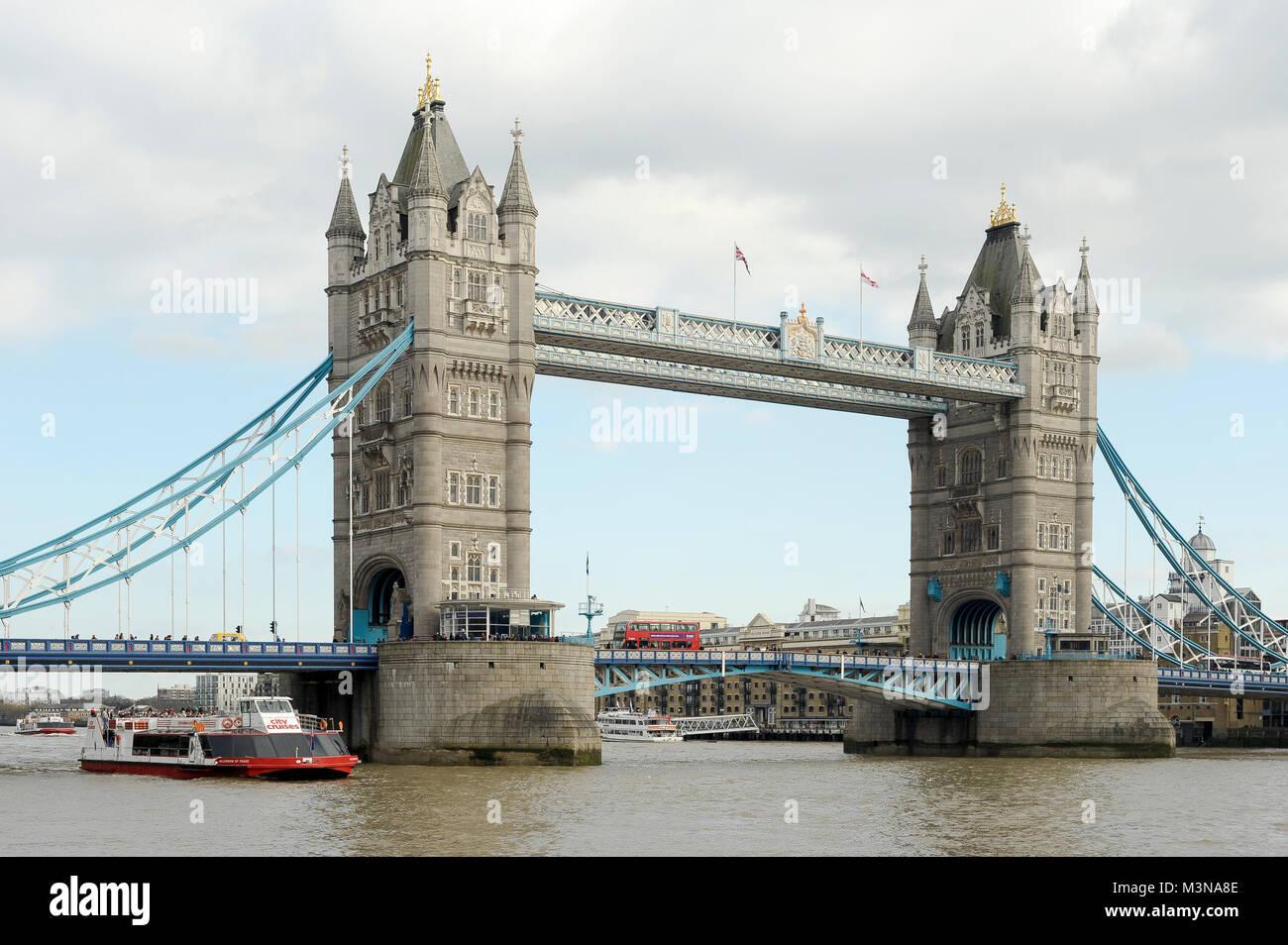 Neogothic combined bascule and suspension bridge Tower Bridge 1886 1894 ...