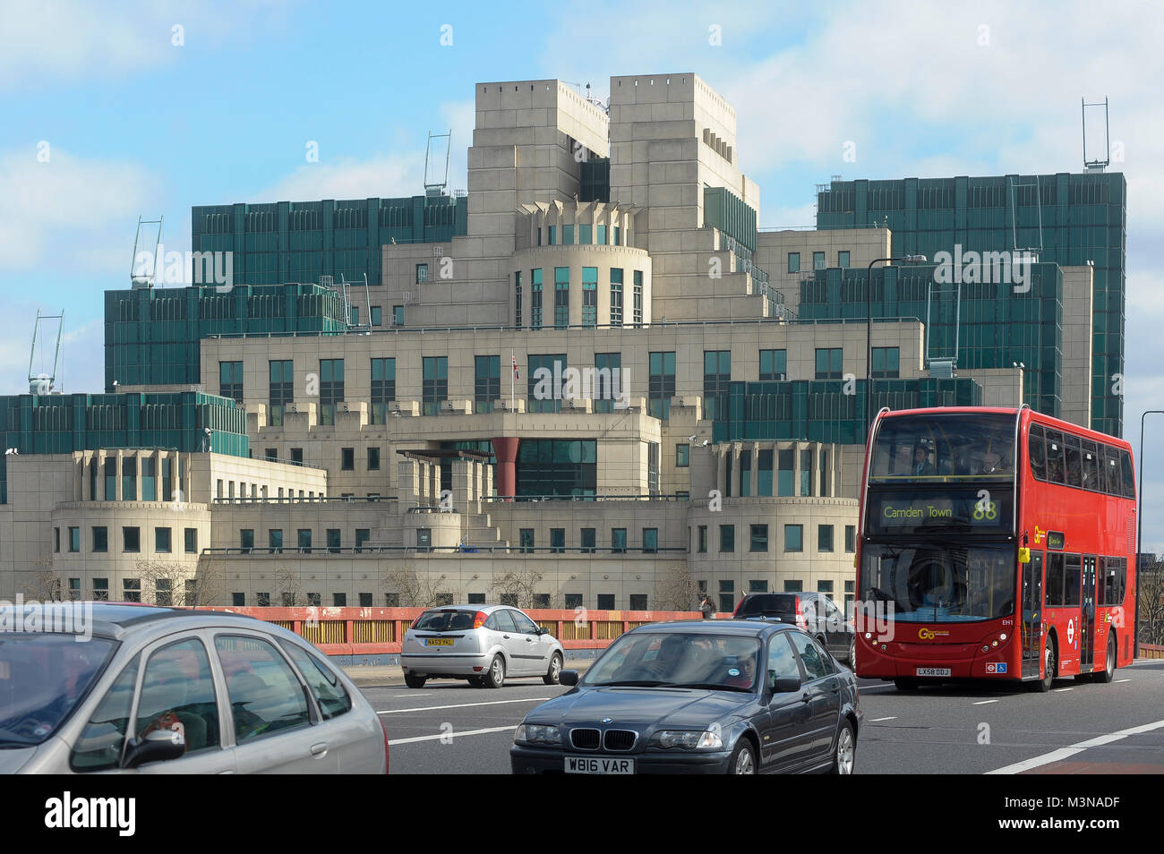 SIS Building on the South Bank of the River Thames in London, England ...