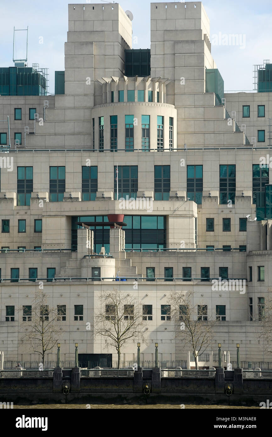 SIS Building on the South Bank of the River Thames in London, England ...