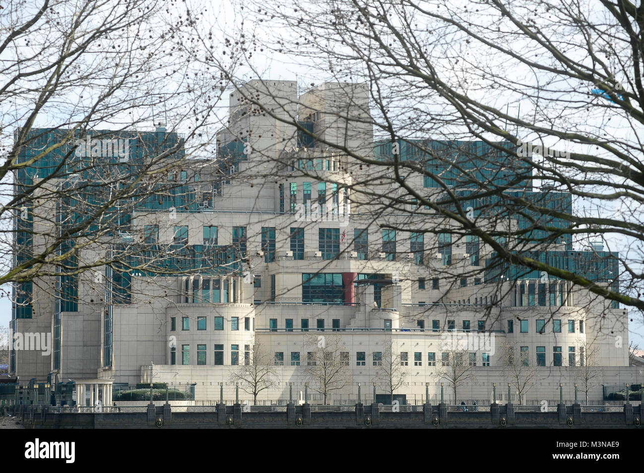 SIS Building on the South Bank of the River Thames in London, England ...