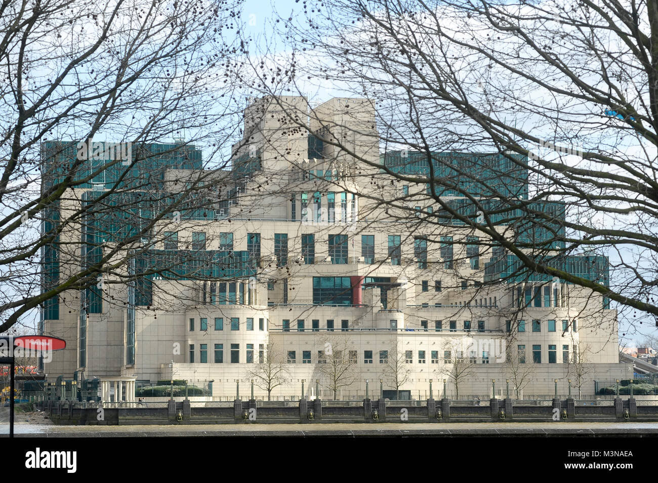 SIS Building on the South Bank of the River Thames in London, England ...