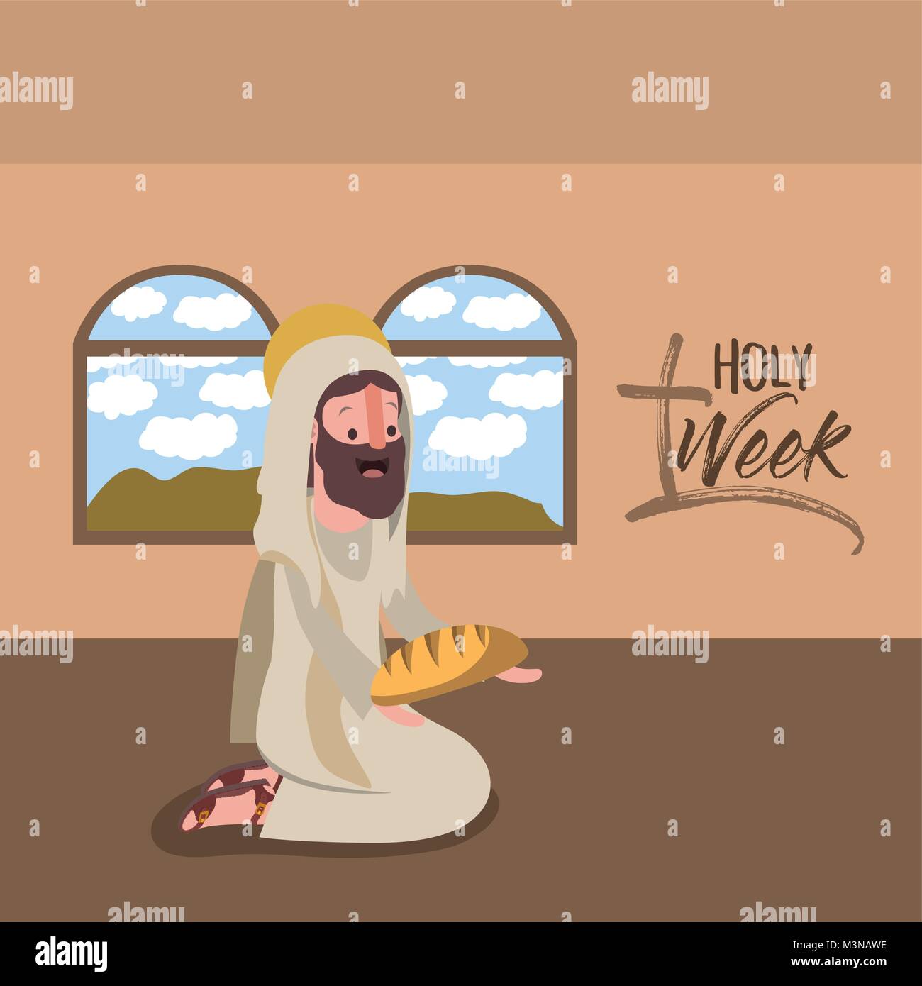Holy week easter catholic procession Stock Vector Images - Alamy
