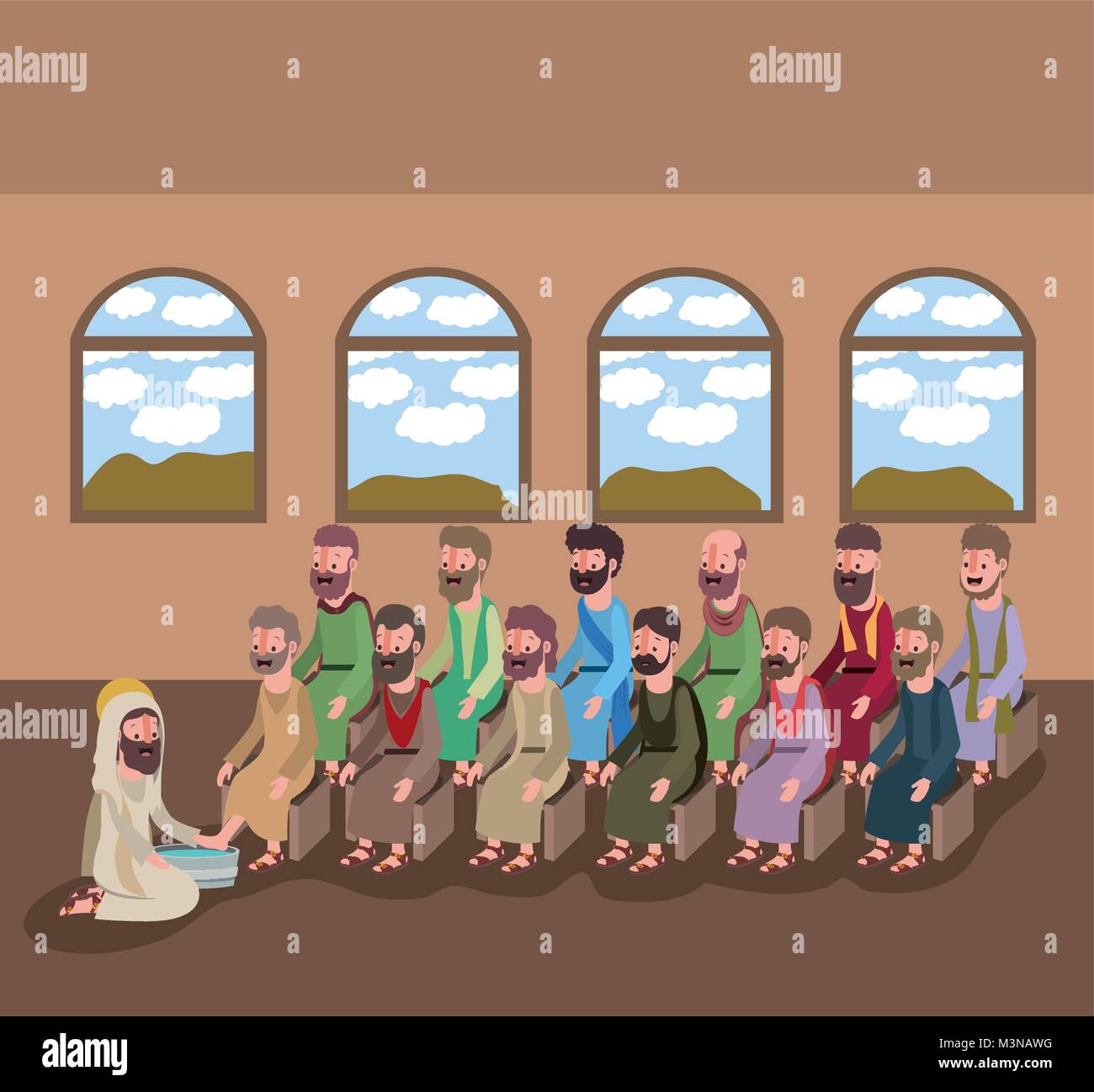 Holy week procession Stock Vector Images - Alamy