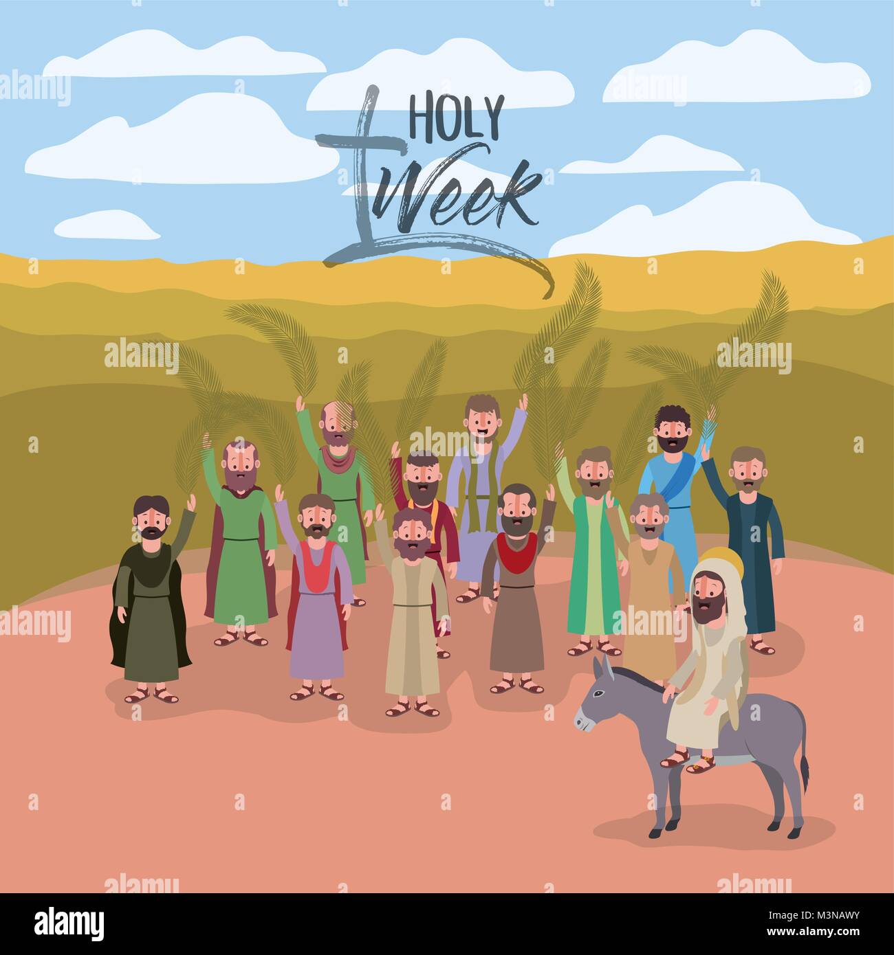 holy week biblical scene Stock Vector Image & Art - Alamy