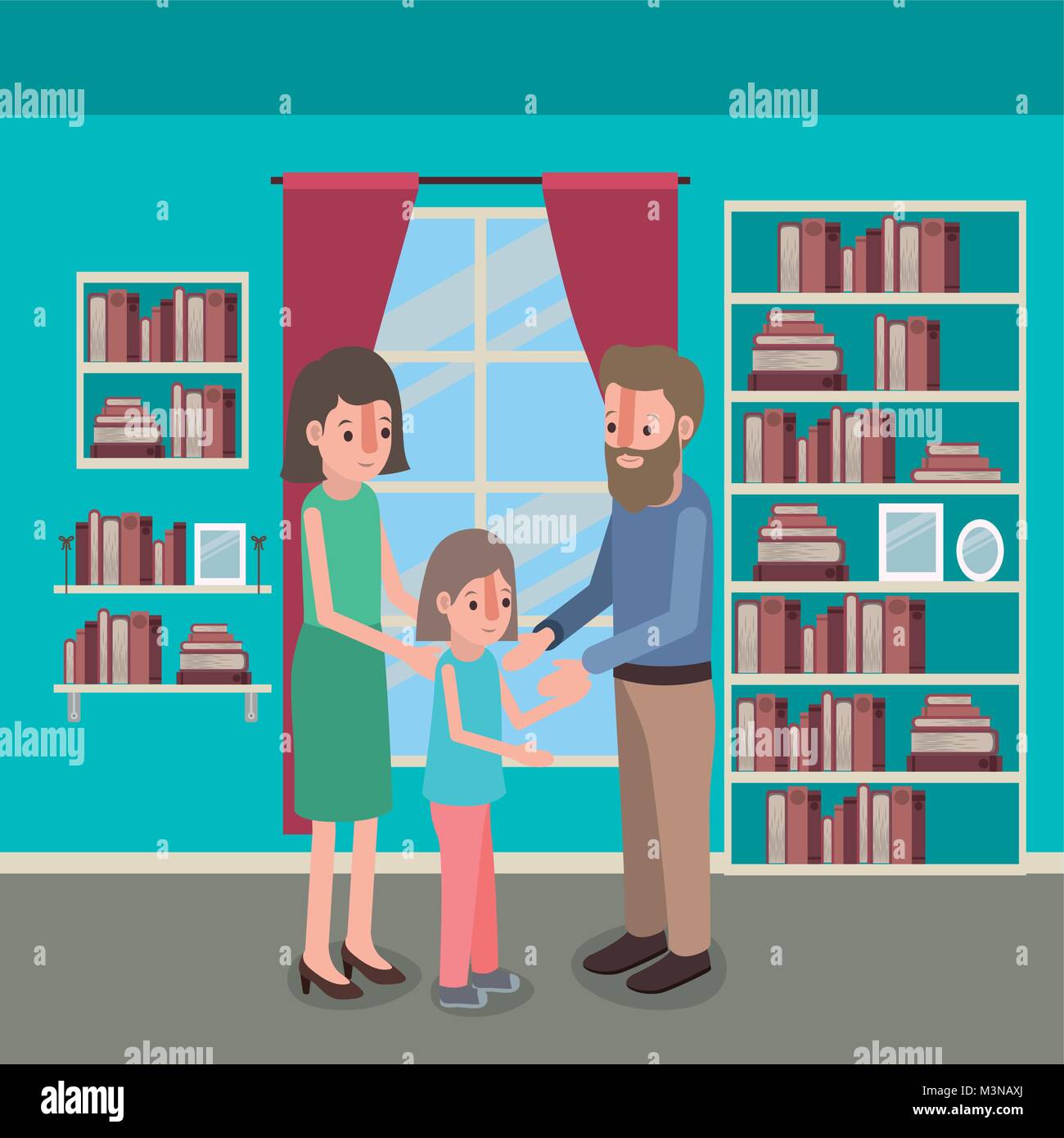 family members inside the house Stock Vector Image & Art - Alamy