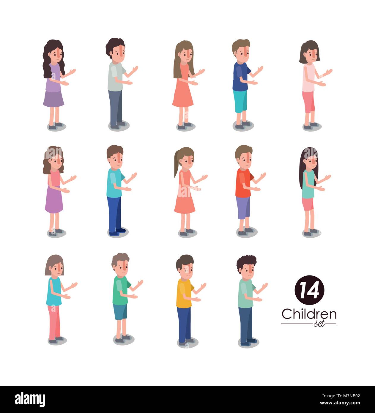 group of kids characters Stock Vector Image & Art - Alamy