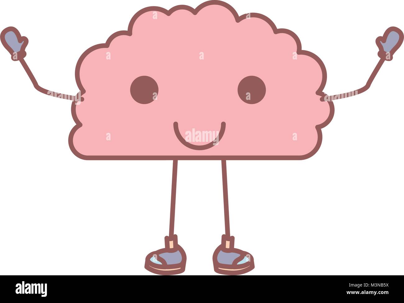 Kawaii brain icon hi-res stock photography and images - Alamy