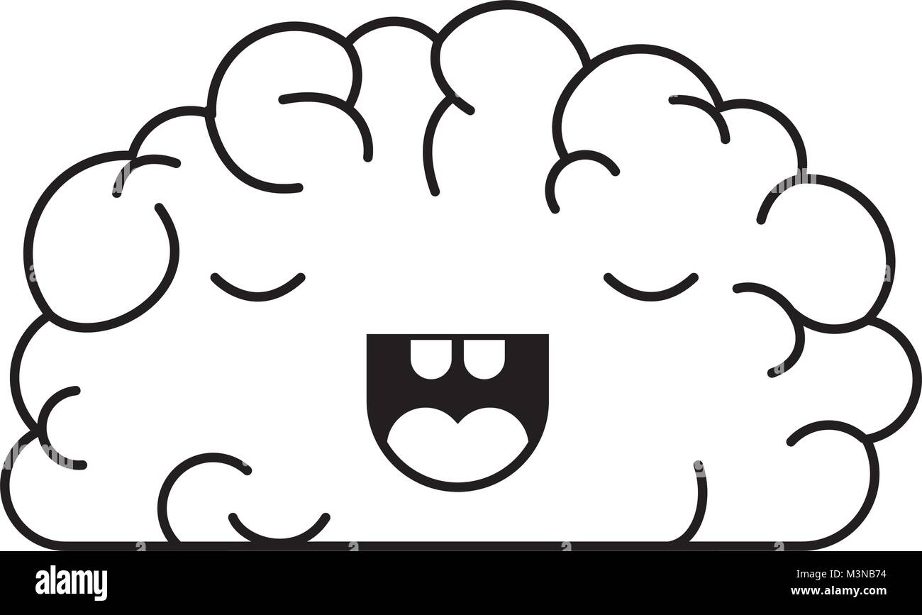comic brain kawaii character Stock Vector Image & Art - Alamy