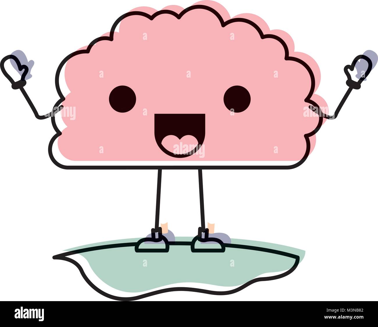 comic brain kawaii character Stock Vector Image & Art - Alamy