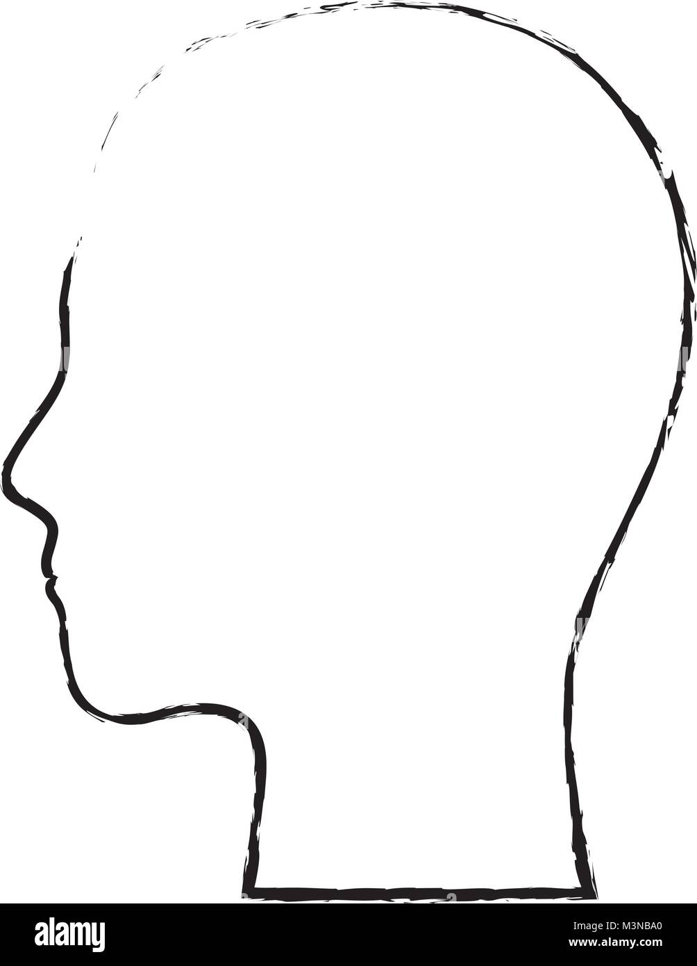 human profile isolated icon Stock Vector Image & Art - Alamy