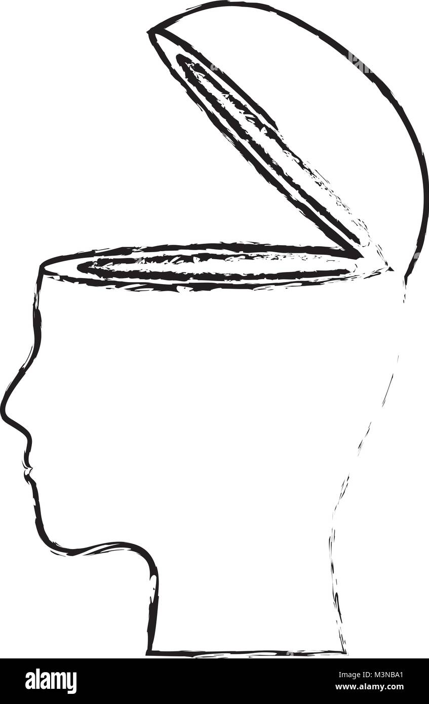 profile human with open mind Stock Vector Image & Art - Alamy