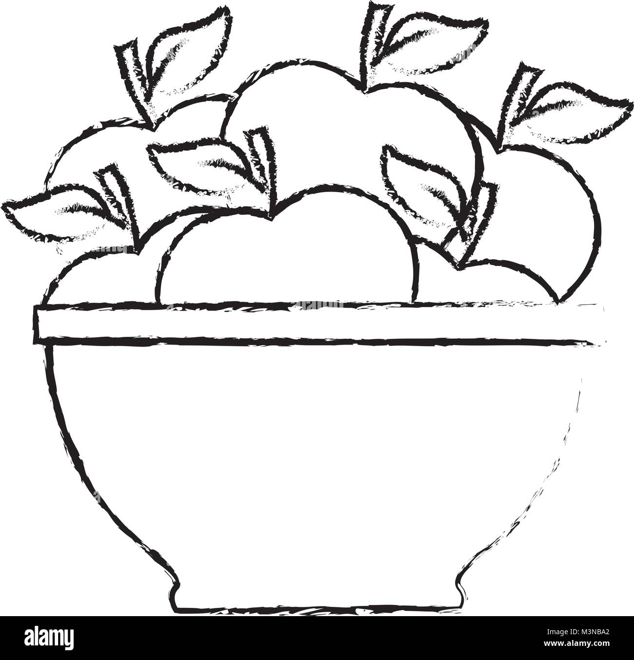 bowl with apples icon Stock Vector Image & Art - Alamy