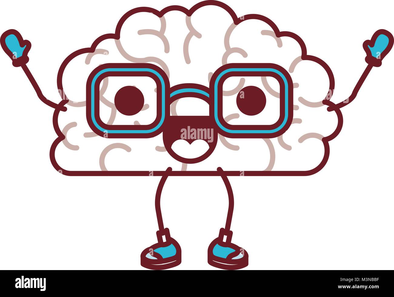 comic brain kawaii character Stock Vector Image & Art - Alamy