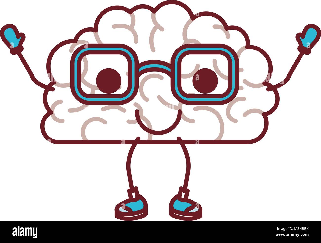 comic brain kawaii character Stock Vector Image & Art - Alamy
